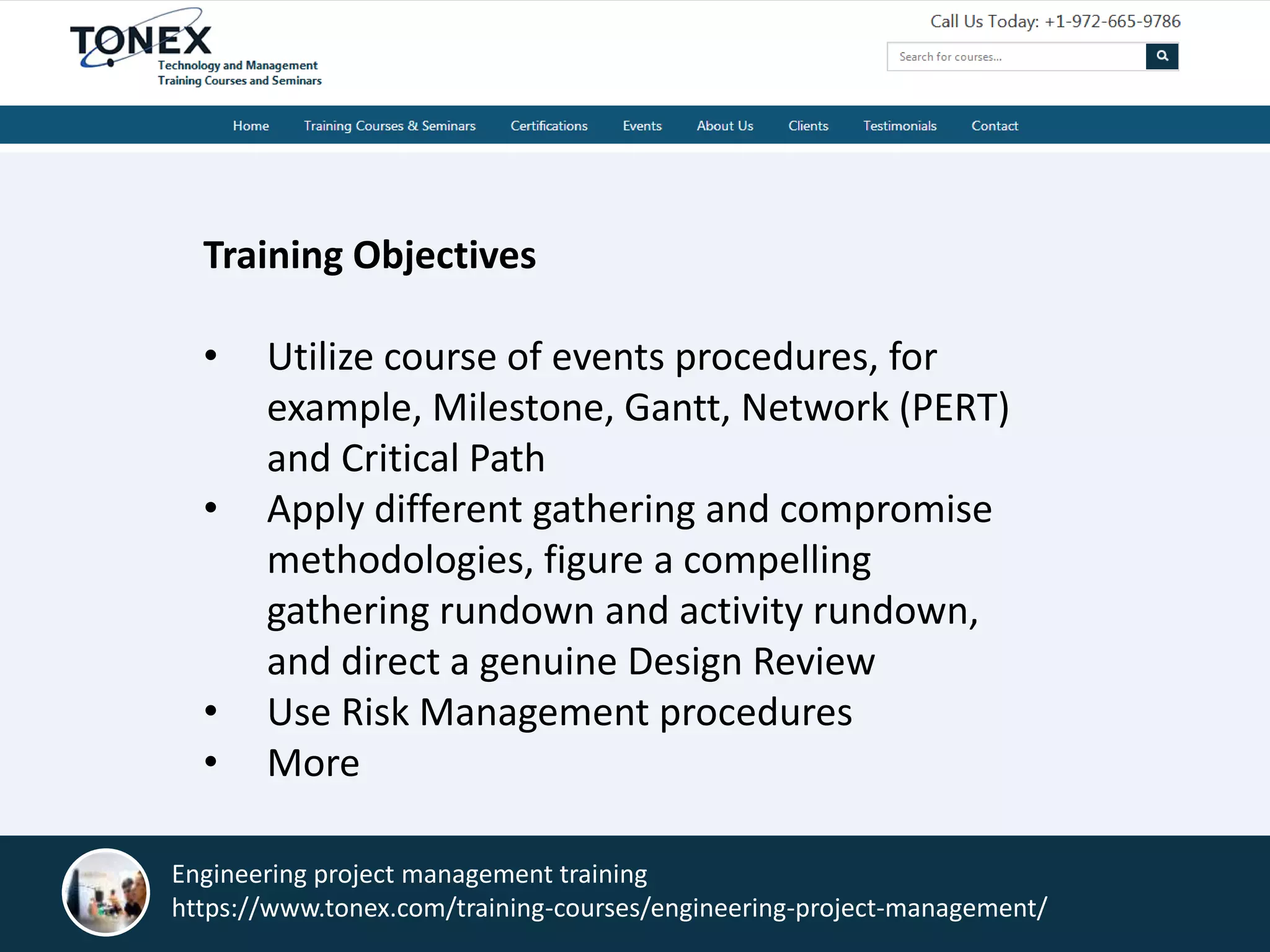 Engineering project management training and courses | PPTX