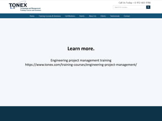 Engineering project management training and courses | PPTX