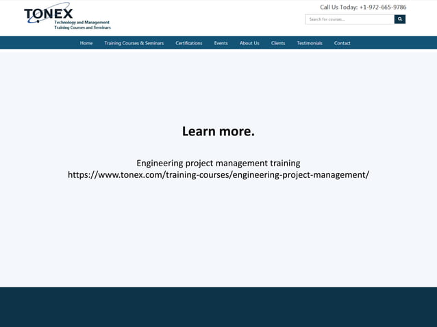 Engineering project management training and courses | PPTX