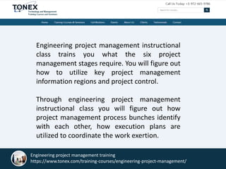 Engineering project management training and courses | PPTX