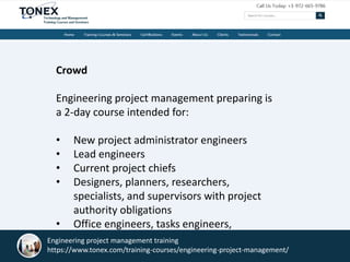 Engineering project management training and courses | PPTX