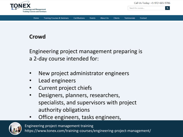 Engineering project management training and courses | PPTX