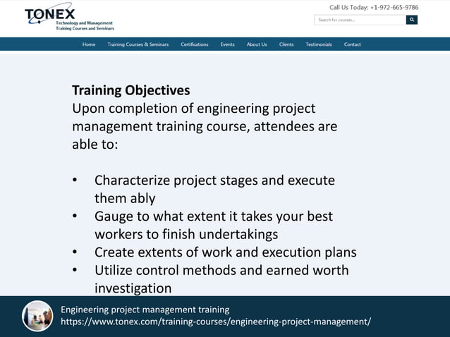 Engineering project management training and courses | PPTX