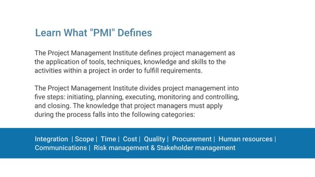 Engineering Project Management Training, Learn the PMI keys, Project ...