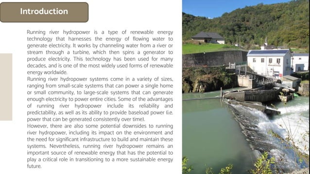 Run-of river hydropower plants.pptx | Power and Energy Industry | Industries
