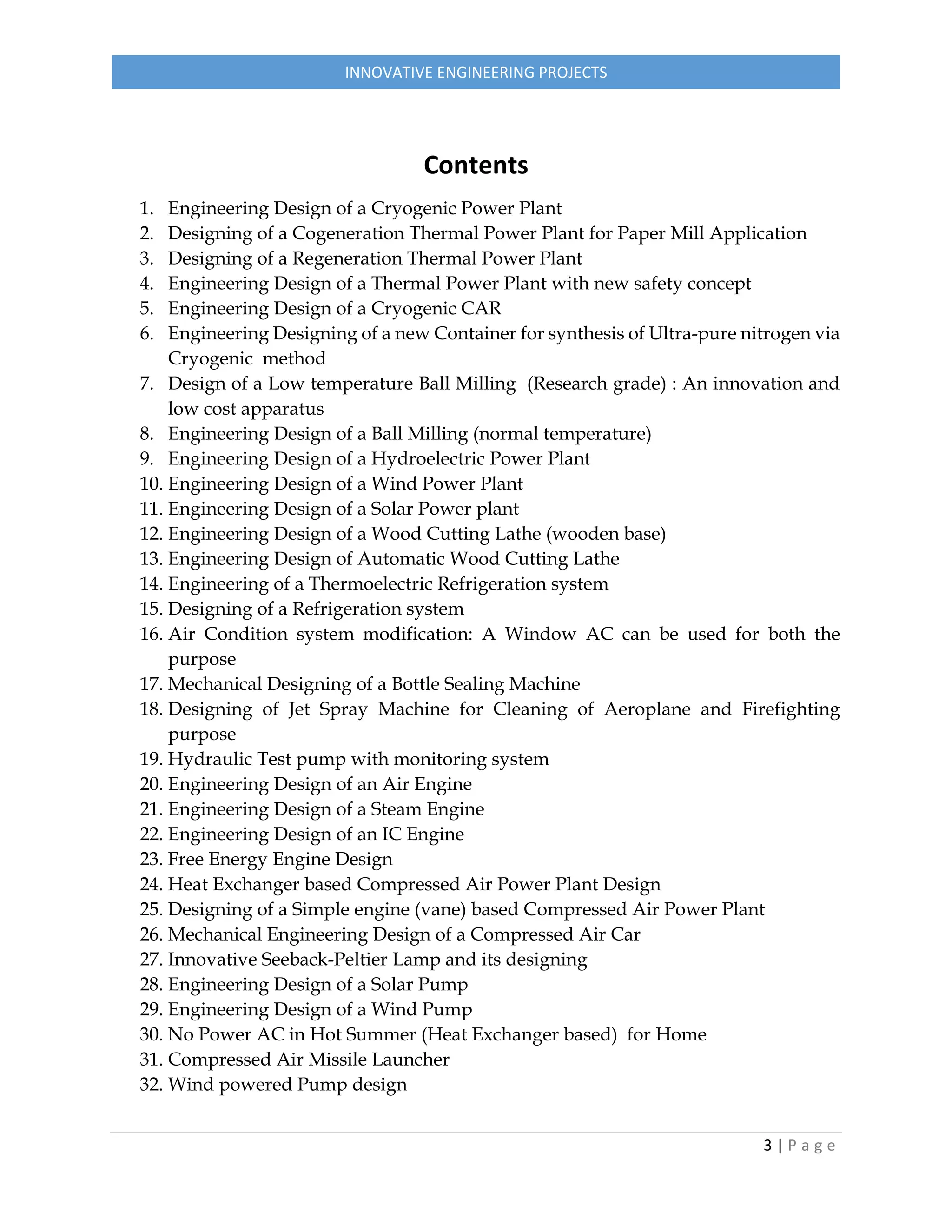 Engineering projects 2018 | PDF