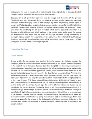 ENGINEERING PROJECT – CONVEYOR BLOCKAGE DETECTION | PDF