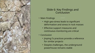 Engineering rock mechanics practices in the underground powerhouse.pptx