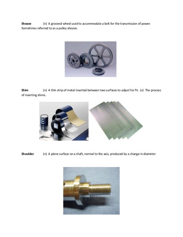 Common Mechanical Engineering Terms
