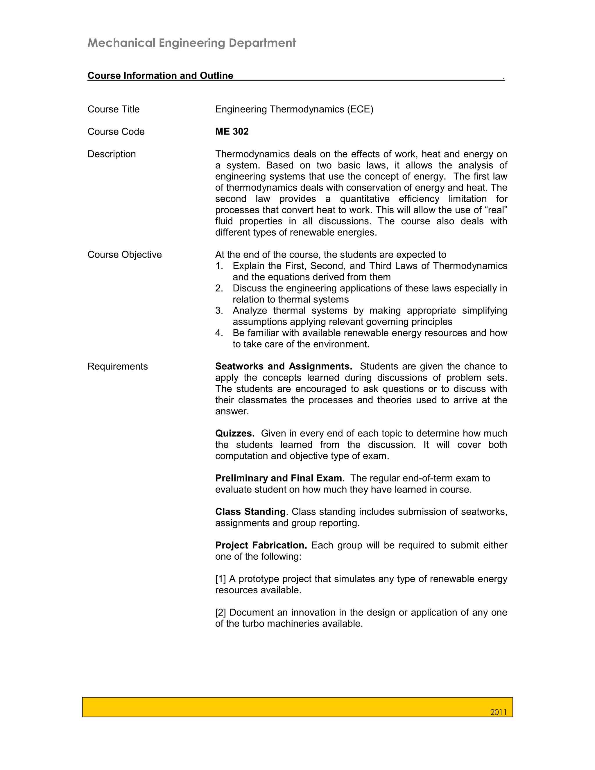Engineering thermodynamics ece | PDF