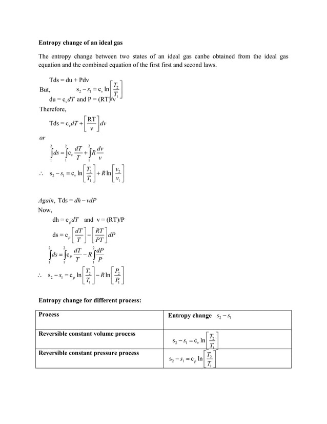 Engineering Thermodynamics Lecture Notes | PDF