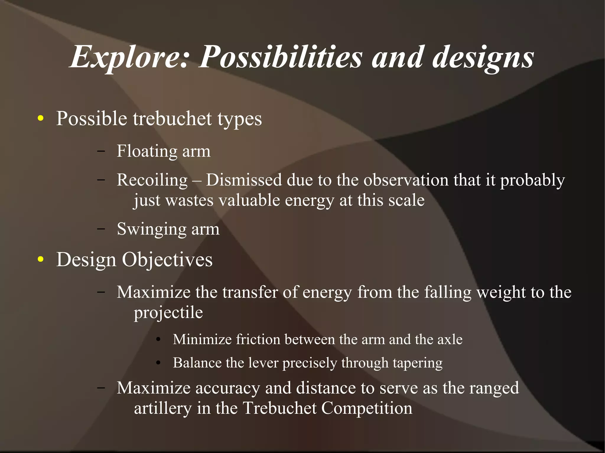 Engineering the trebuchet design process presentation | ODP