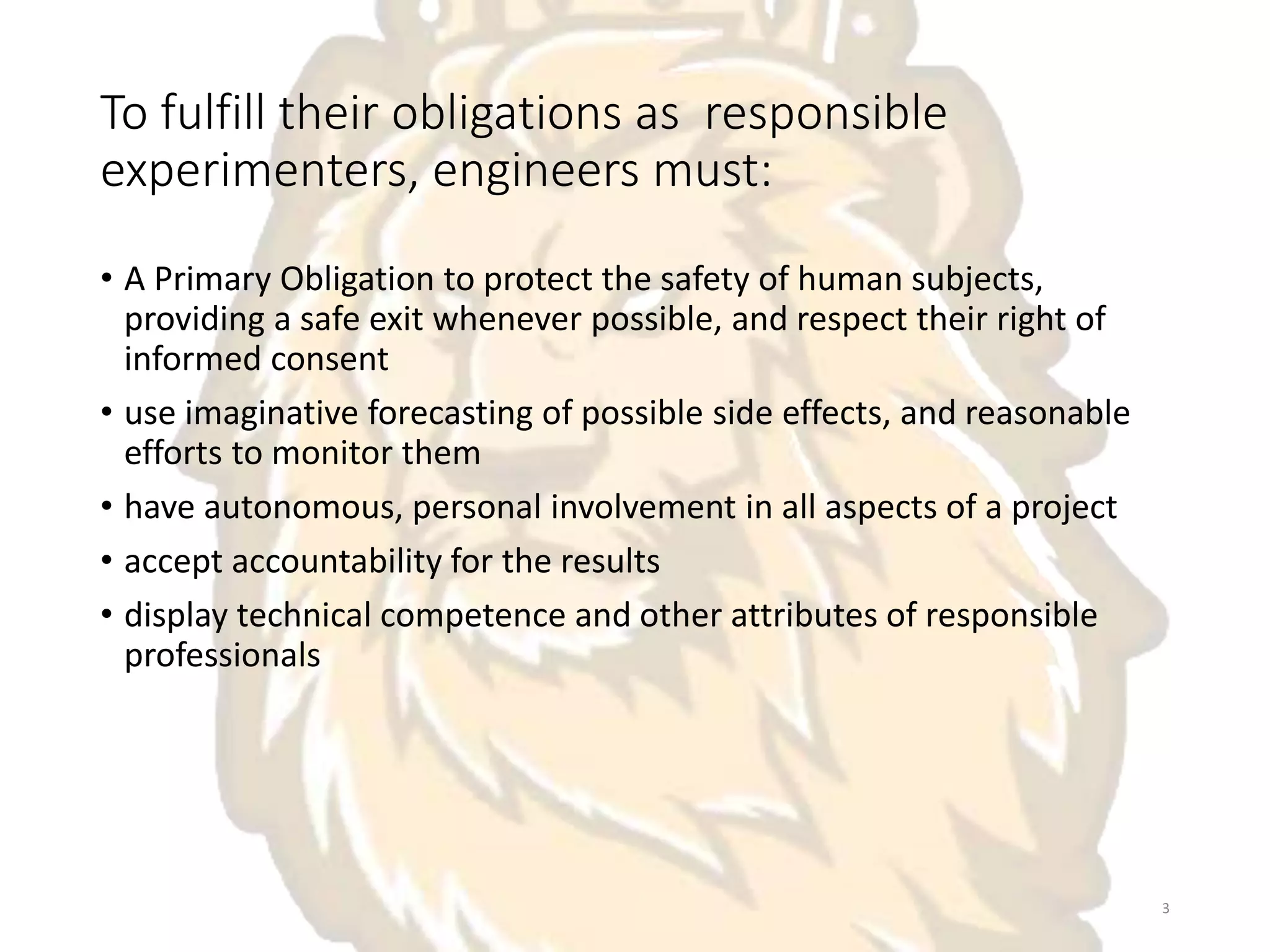 Engineers are responsible experimenters | PPTX