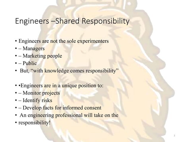Engineers are responsible experimenters | PPTX