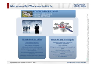 Engineers from Spain - KOSTAL | PDF | Industrial Property | Real Estate