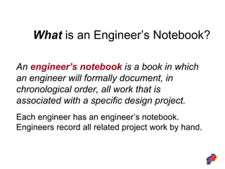 Engineers Notebook | PPT