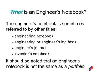 Engineers Notebook Long Version | PPT
