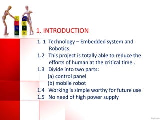 fire preventing robot ppt copy | PPT