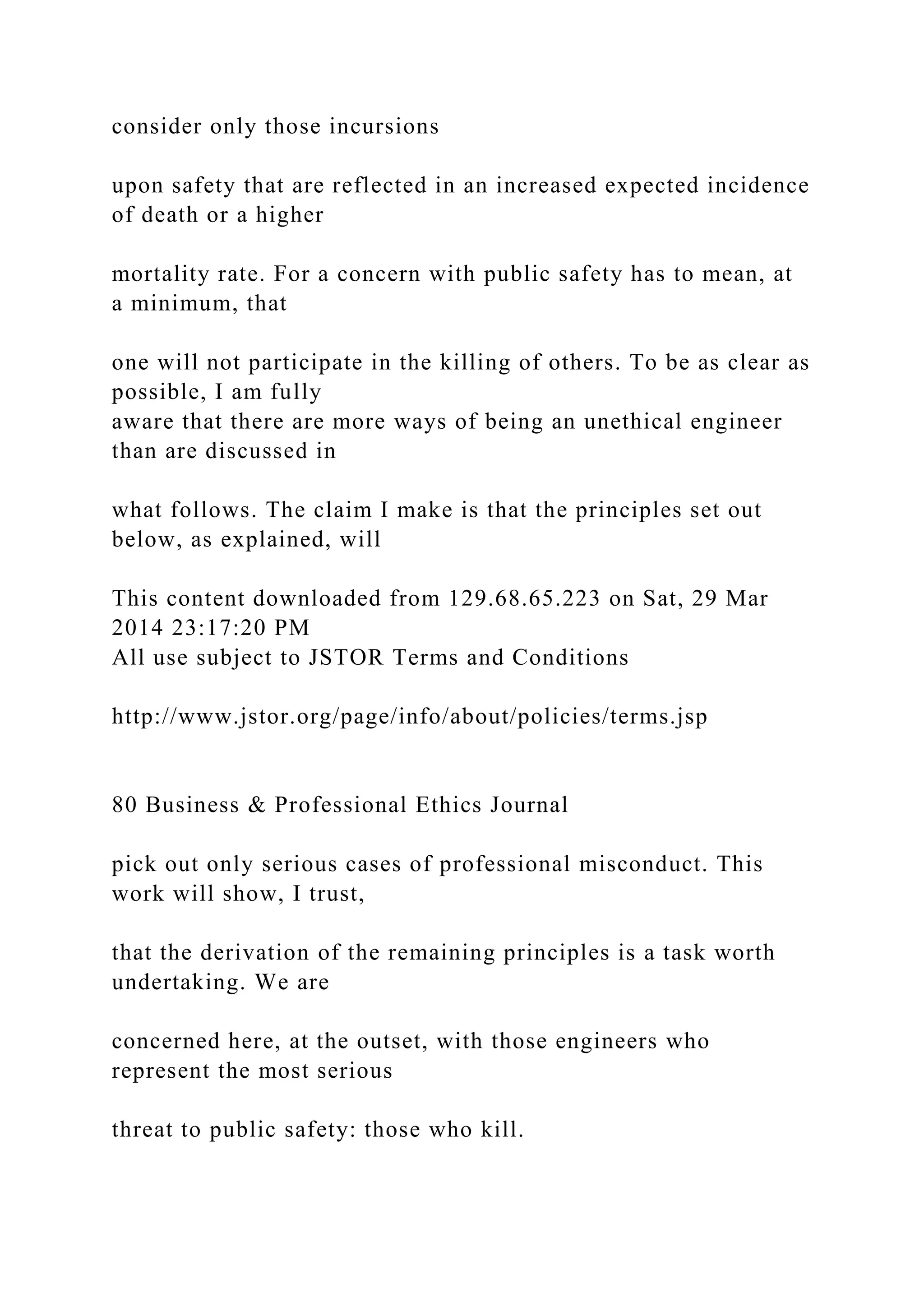 Engineers Who Kill Professional Ethics and the Paramountcy of.docx