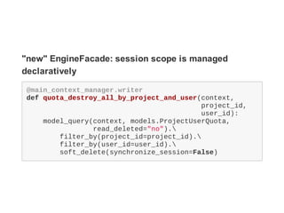 Switching to the new EngineFacade | PPT