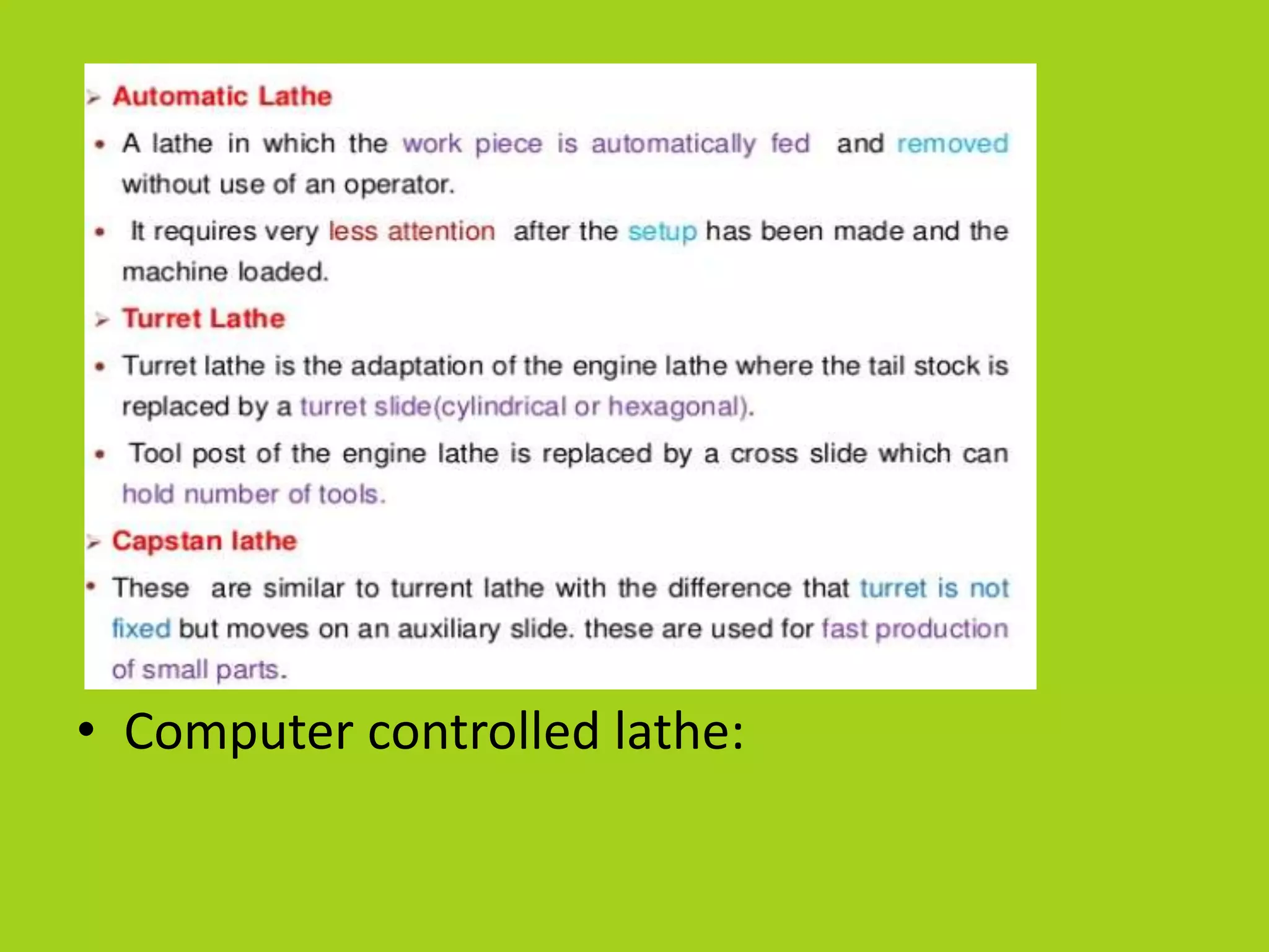 Engine lathe ,types of lathes | PPTX
