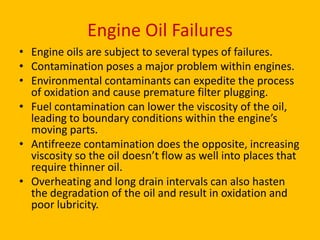 Engine lubrication basics | PPTX