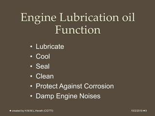 Engine lubrication system | PPTX