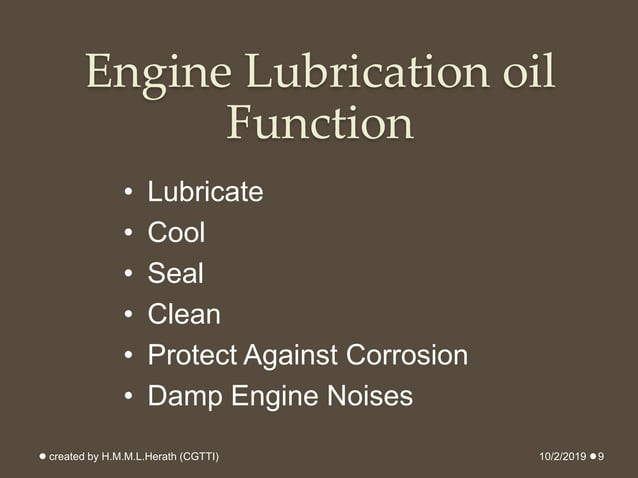 Engine lubrication system | PPT