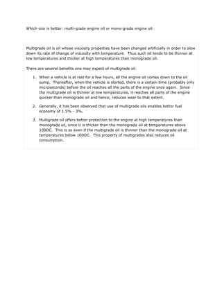 Engine oil | DOCX
