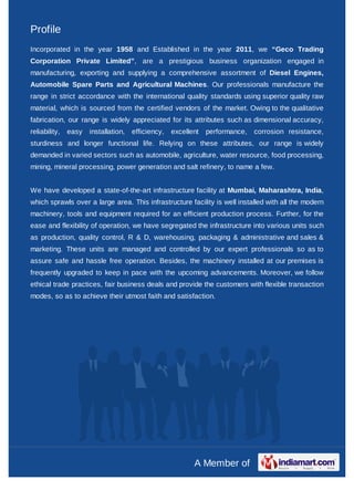 GECO Trading Corporation Private Limited, Mumbai, Agricultural Machines ...