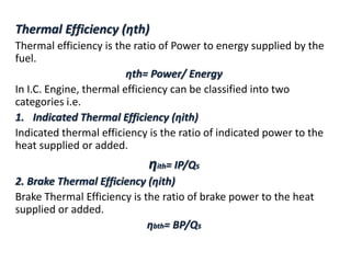 I.C.Engine performance parameters | PPTX | Physics | Science