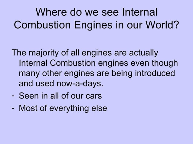 Engines in Chemistry | PPT
