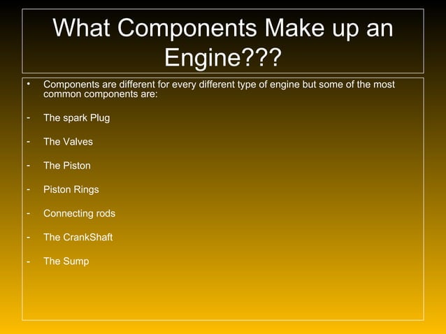 Engines in Chemistry | PPT