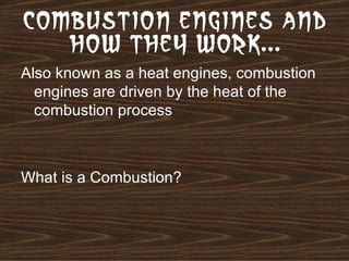 Engines in Chemistry | PPT