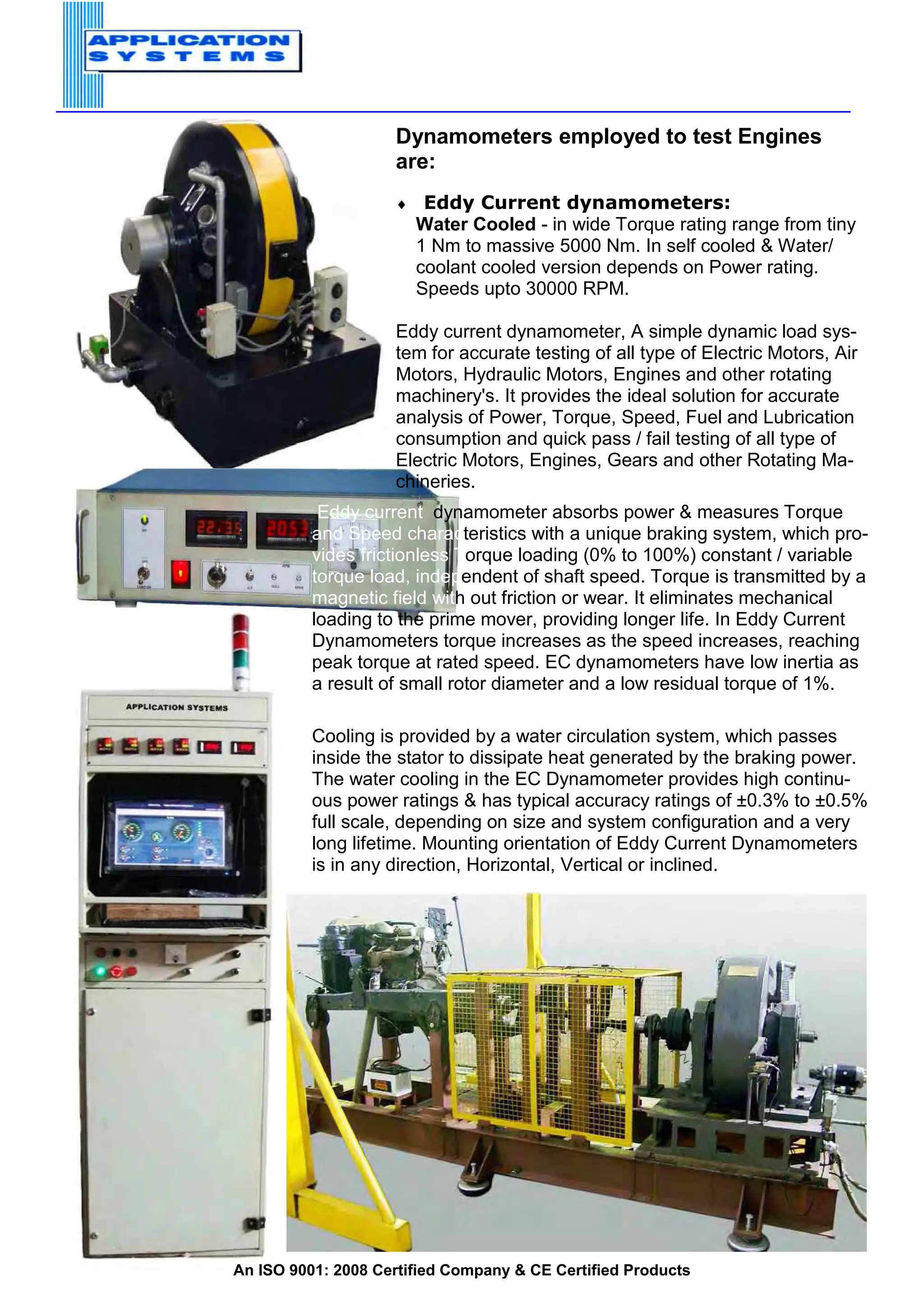 eddy current dynamometers | PDF