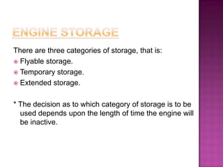 Engine testing & storage | PPT