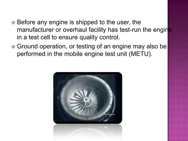 Engine testing & storage | PPT