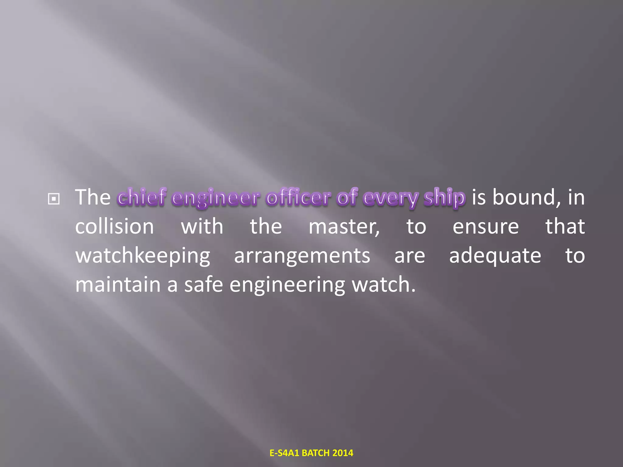 Engine Watchkeeping | PPTX