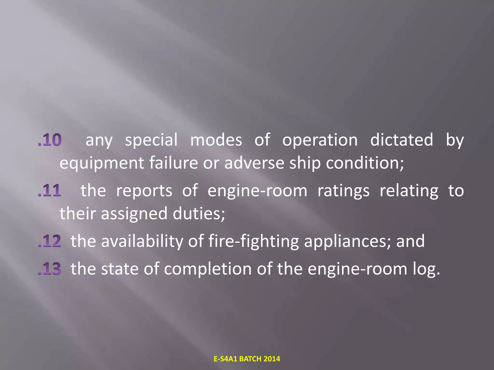 Engine Watchkeeping | PPTX