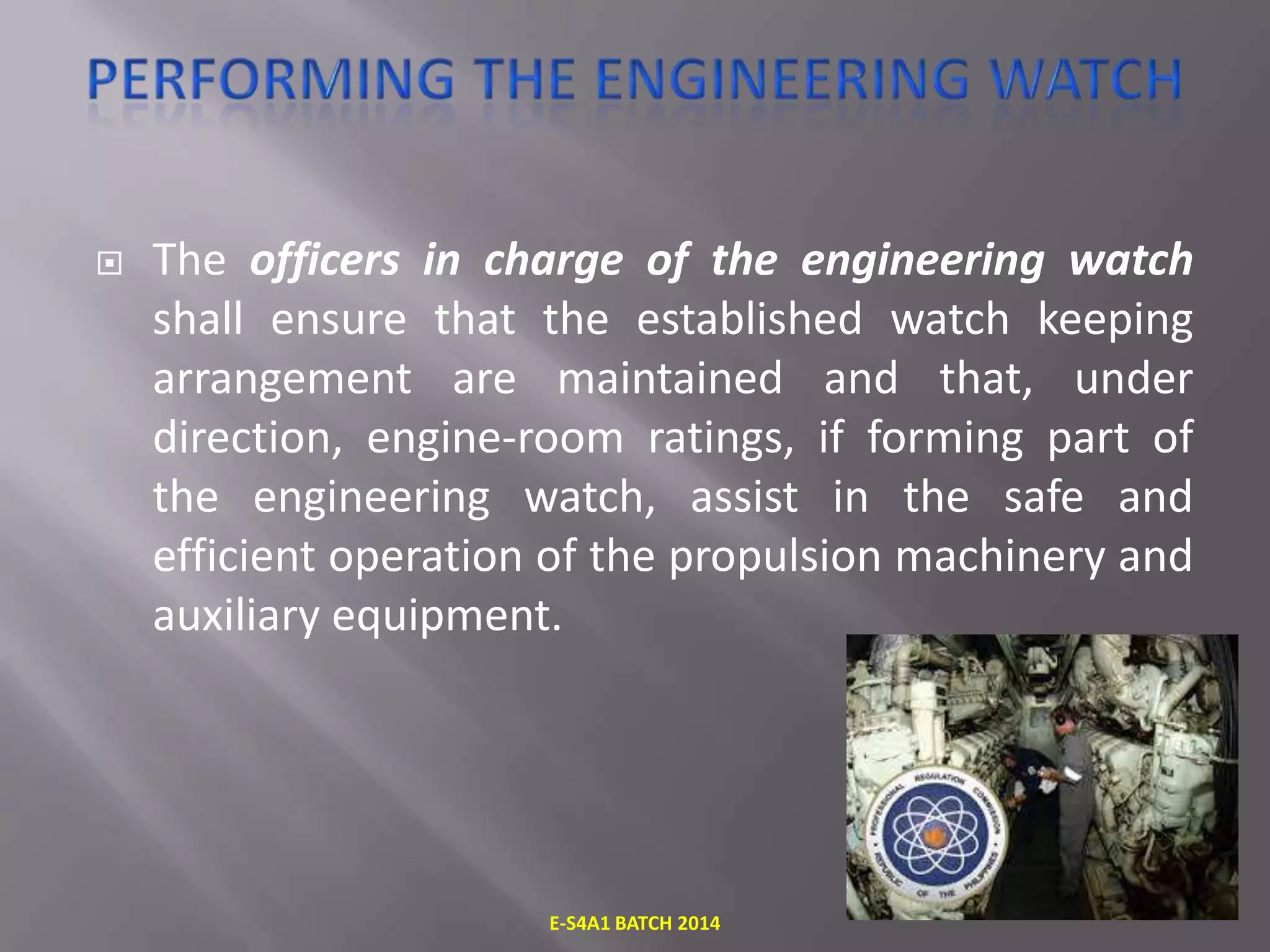 Engine Watchkeeping | PPTX