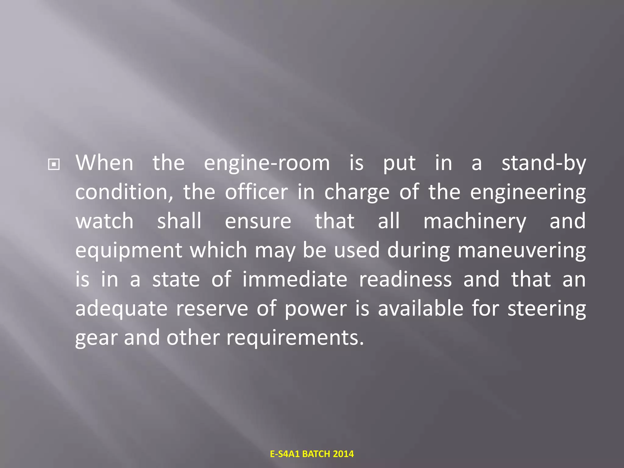 Engine Watchkeeping | PPTX
