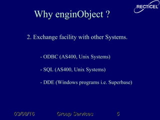 Engin object presentation 2000 | PPT