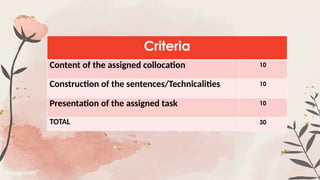 ENGISH 8 Lesson 1 week 1 Collocation and its Types | PPTX