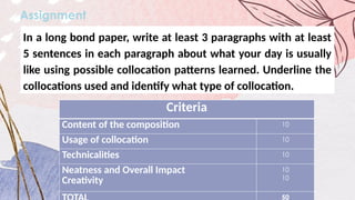 ENGISH 8 Lesson 1 week 1 Collocation and its Types | PPTX