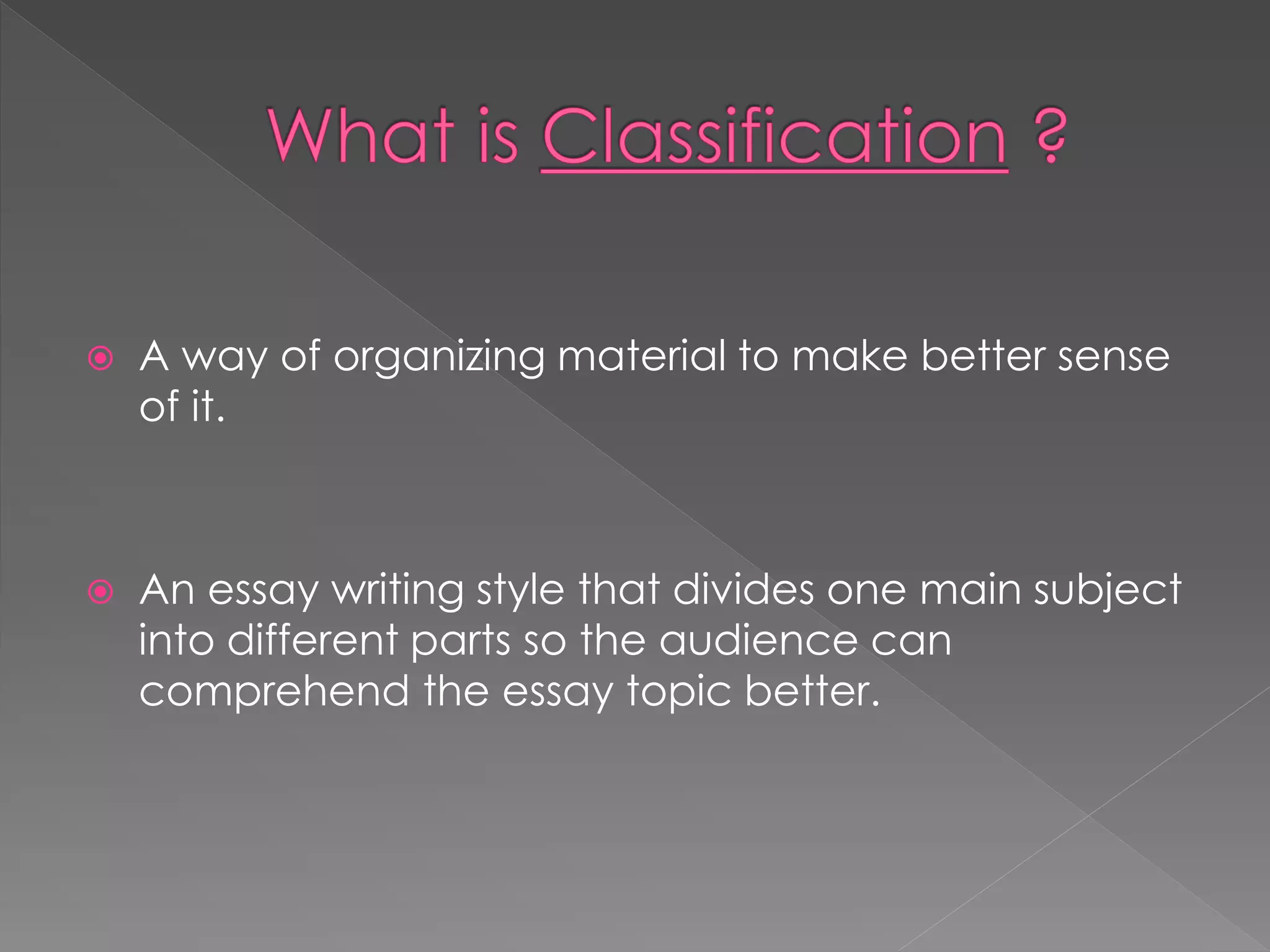 ENG 002-12 Group Presentation: Classification Expository Mode | PPTX ...