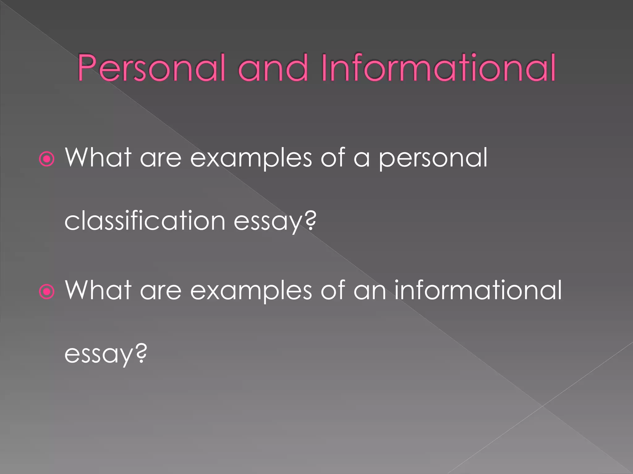 ENG 002-12 Group Presentation: Classification Expository Mode | PPTX ...