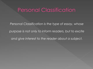 (ENG 002-12) Group 4's Presentation: Classification Essay | PPTX
