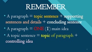 The Structure of Opinion Paragraph- Composition | PPTX
