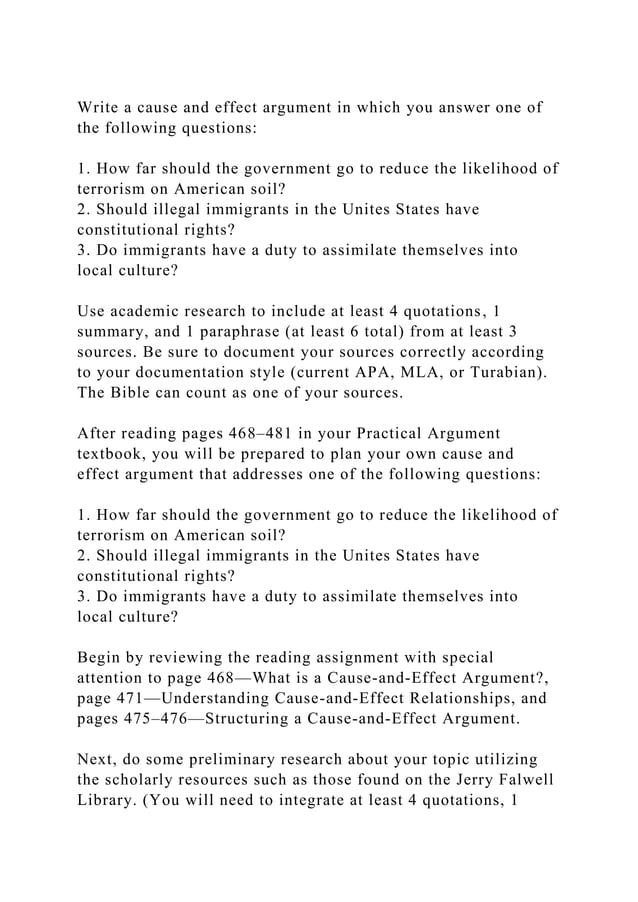 Engl 101essay 3 Thesisoutline Instructions And Checklistcause Docx