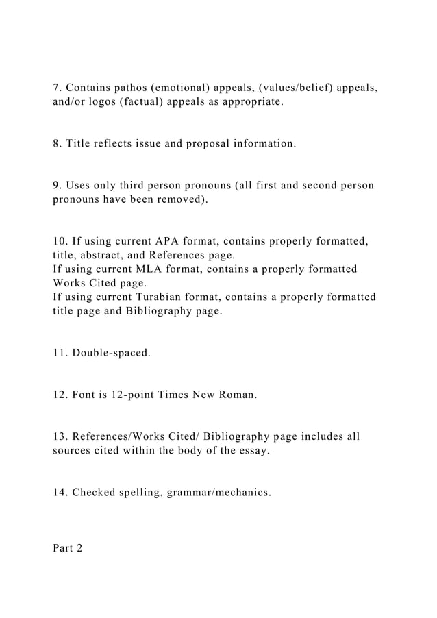 Engl 101essay 3 Thesisoutline Instructions And Checklistcause Docx